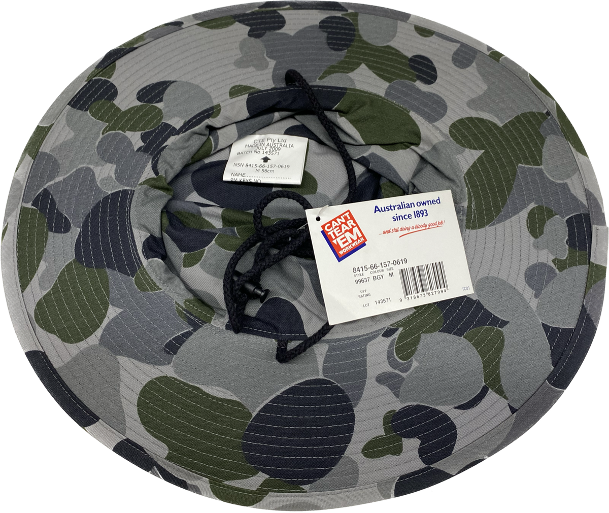 Australian Navy DPNU Camouflage Wide Brim Boonie Hat - 56cm – Surplus City