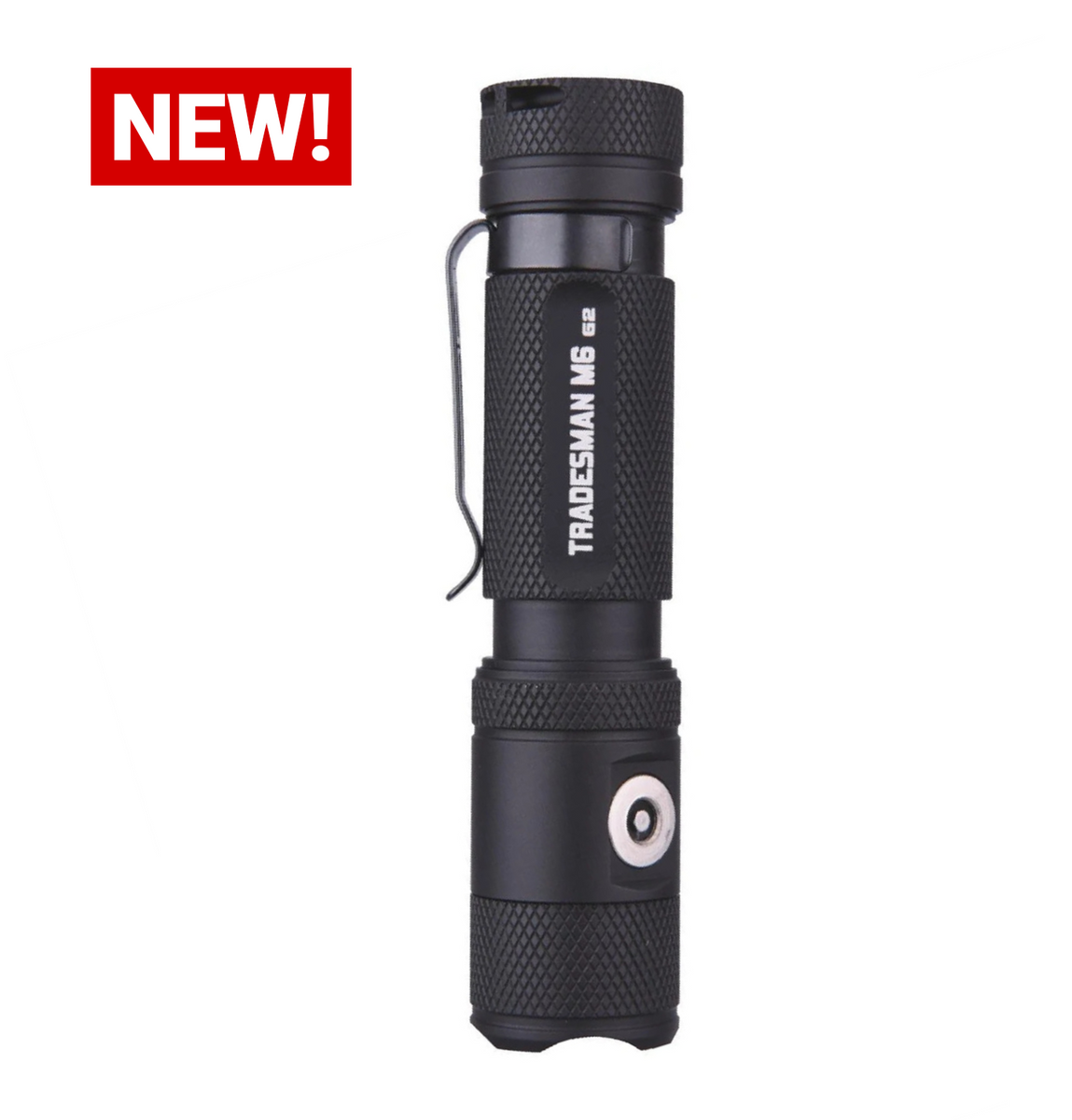 PowerTac - TRADESMAN M6-G2 Magnetic USB Rechargeable LED Flashlight w ...