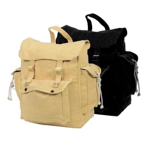 Canvas Webbing Backpack - RSW3 - Khaki / Black – Surplus City