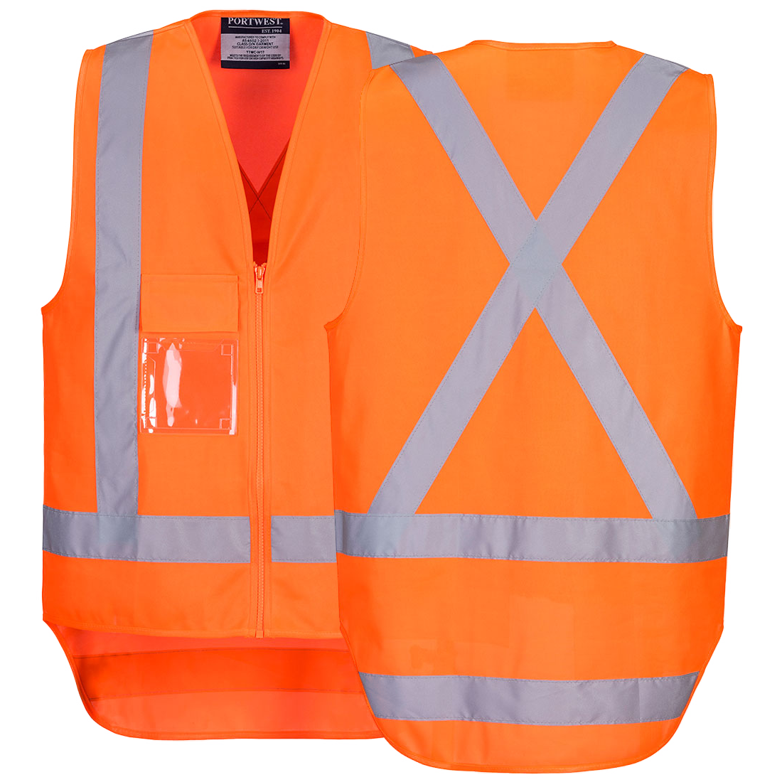 Portwest - TM310 - TTMC Crossback Railway Vest - Orange – Surplus City